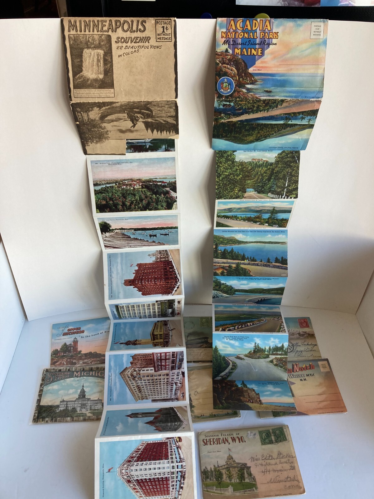 Vintage lot of 9 Assorted Souvenir Postcard Folders "1940's" | eBay