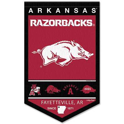 Arkansas Razorbacks Heritage Logo History Banner Pennant | eBay