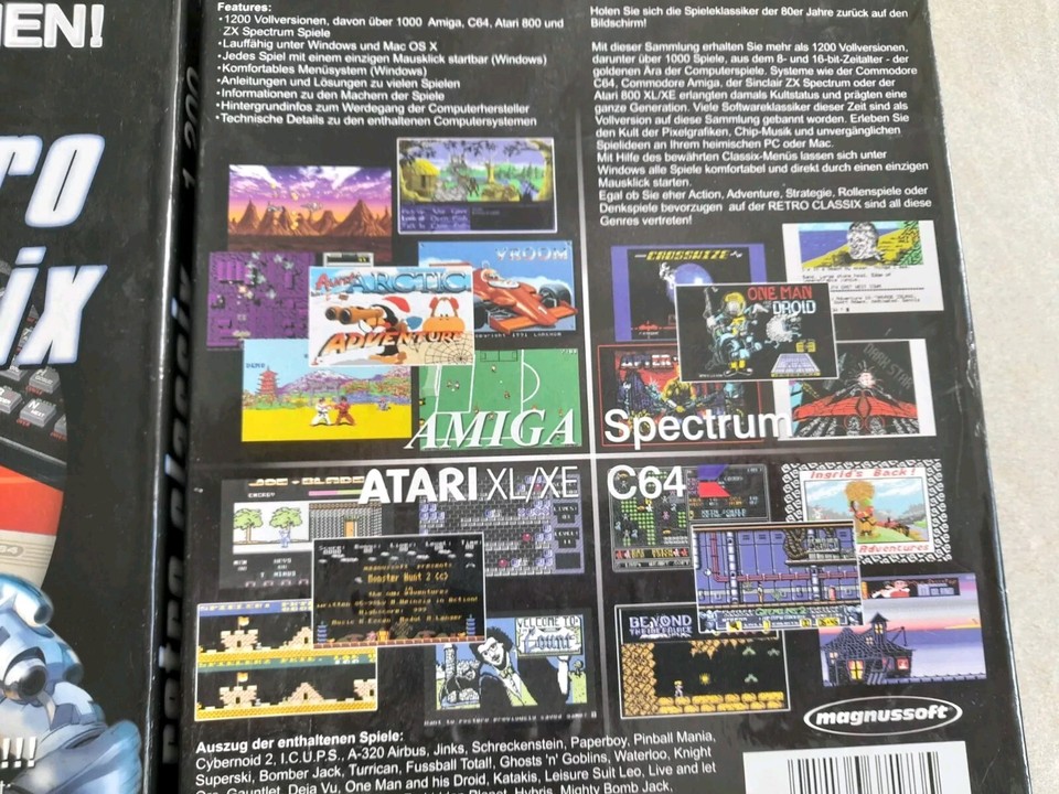 Retro Classix C 64 Amiga Atari C64 Spectrum 1200 Spiele für PC BIG BOX 4012160321877 | eBay