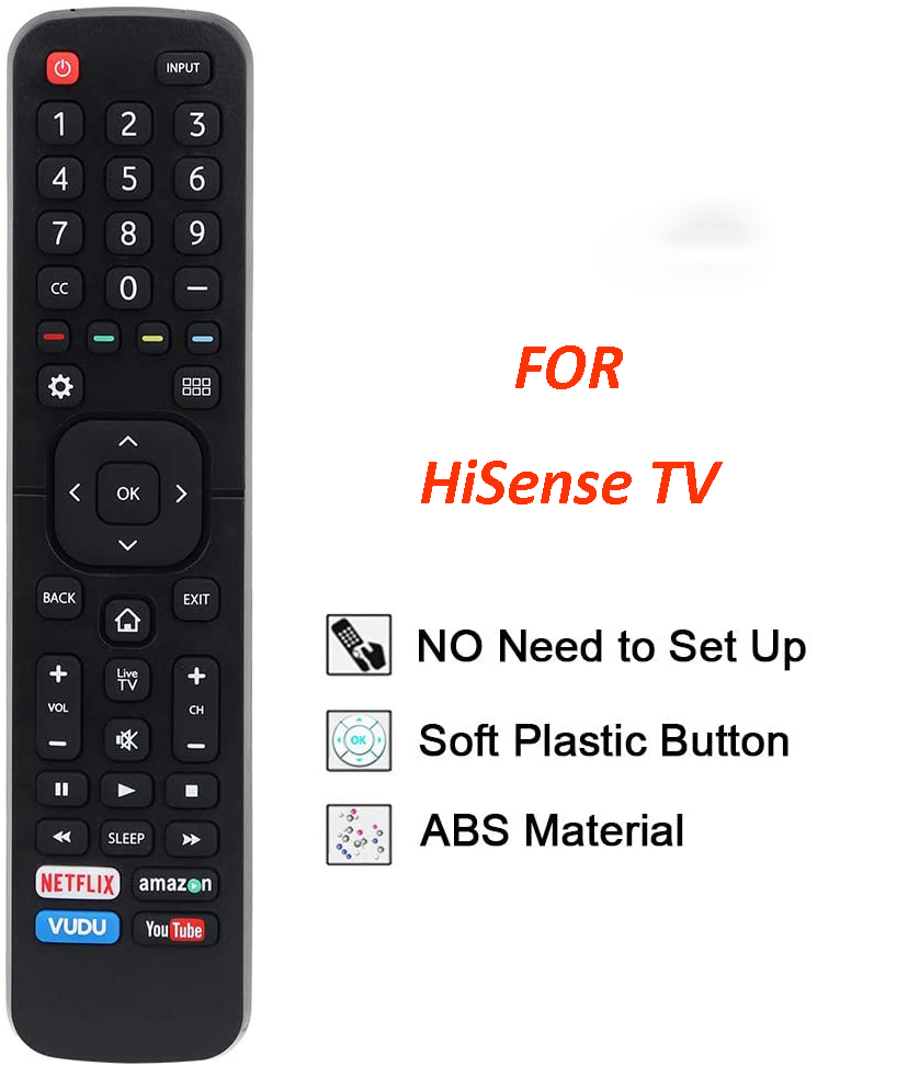 New Replace Remote Control for Hisense TV 50H6570F 55H9F1 65H8050F ...