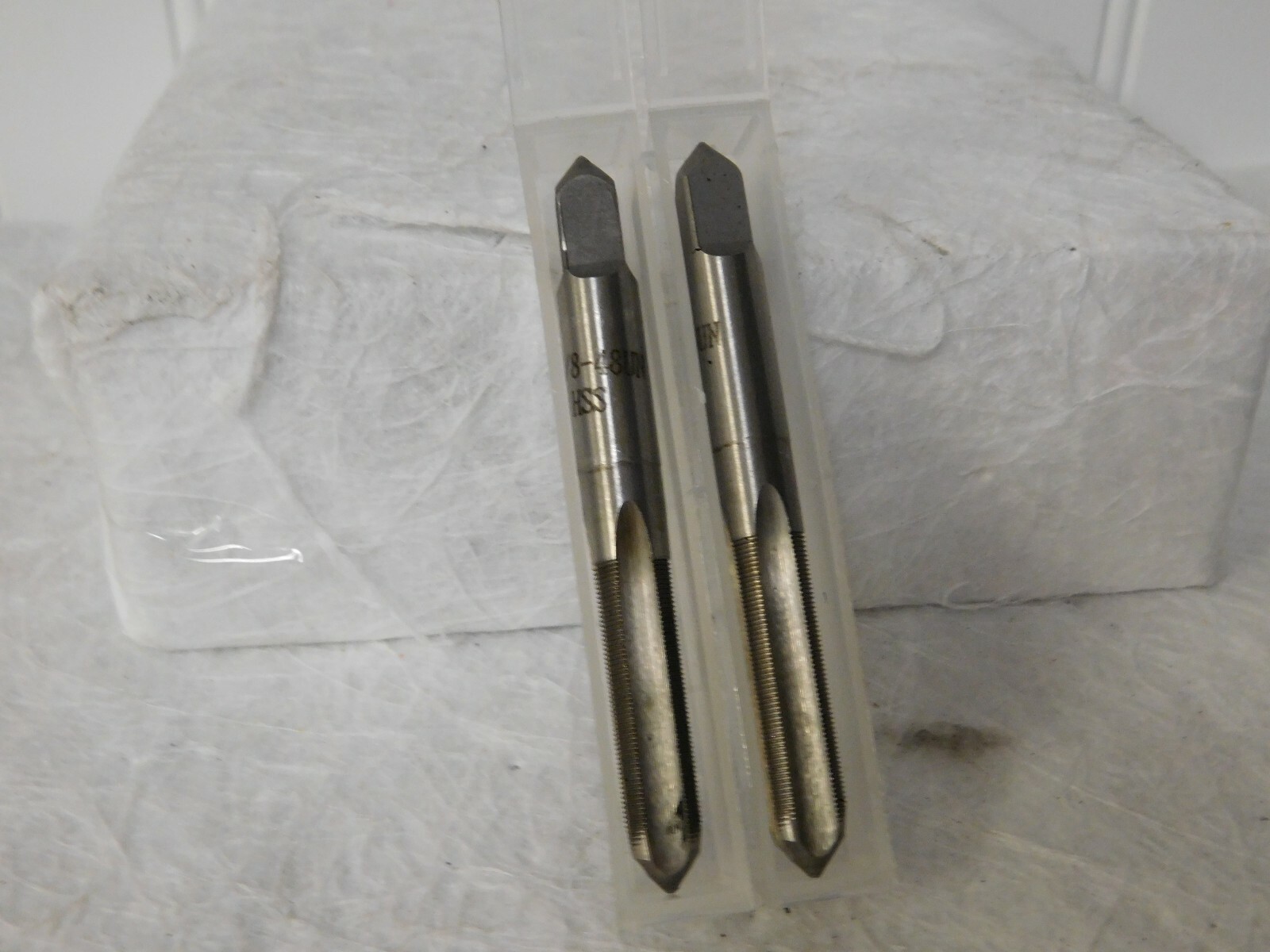 Interstate 3/8-48 UNS 3B 4 Fl HSS Straight Flute Stand Hand Tap QTY 2 ...