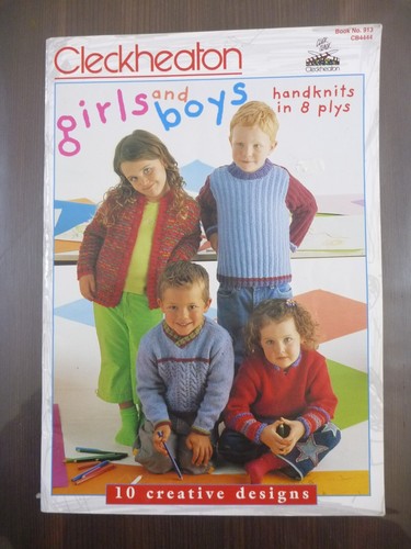 CLECKHEATON KNITTING PATTERN BOOK 913 - GIRLS & BOYS HANDKNITS IN 8 PLY ...