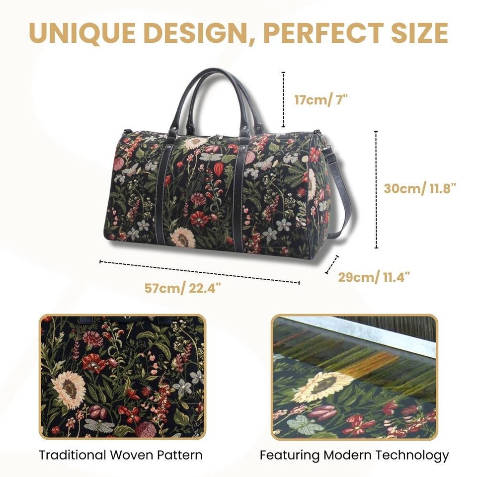 Signare Tapestry Floral Large Duffle Bag Overnight Bags Weekender | eBay