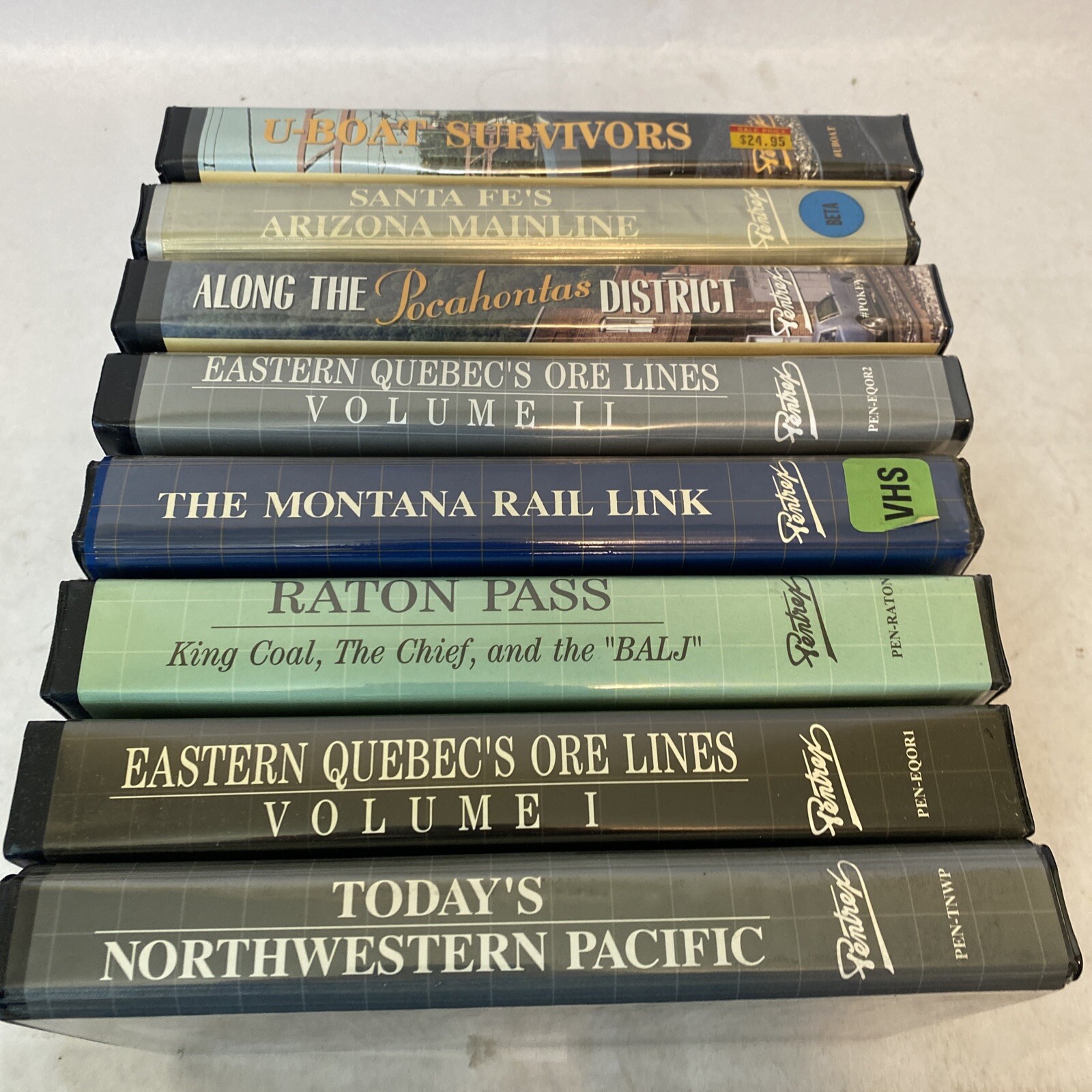 Railroad VHS Tapes Lot Of 8 Pentrex Train Railroad CSX KCS SP BNSF ...
