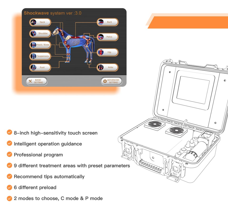 Eswt Shockwave Therapy Machine Equine Shock wave Vet Physical Therapy ...