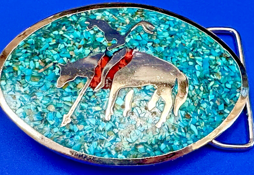 Rodeo Squirrel Riding Bucking Bulls Steer!!!? Turquoise Chip Belt ...