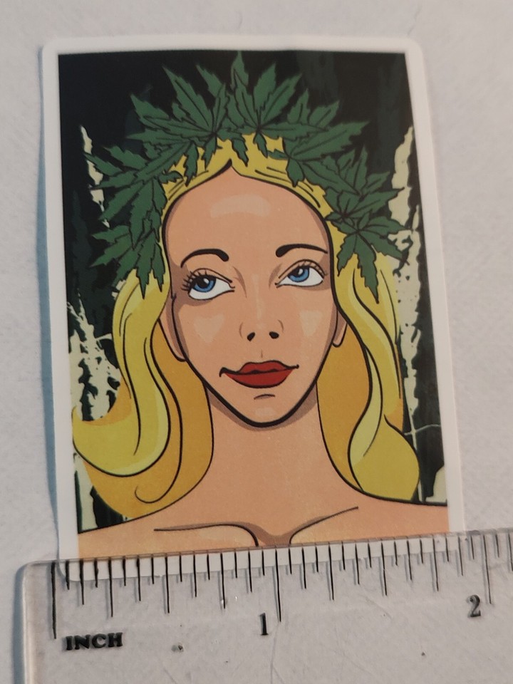 Guitar Laptop Skateboard Cannabis Pot Weed Lady Liberty Decal Sticker ...