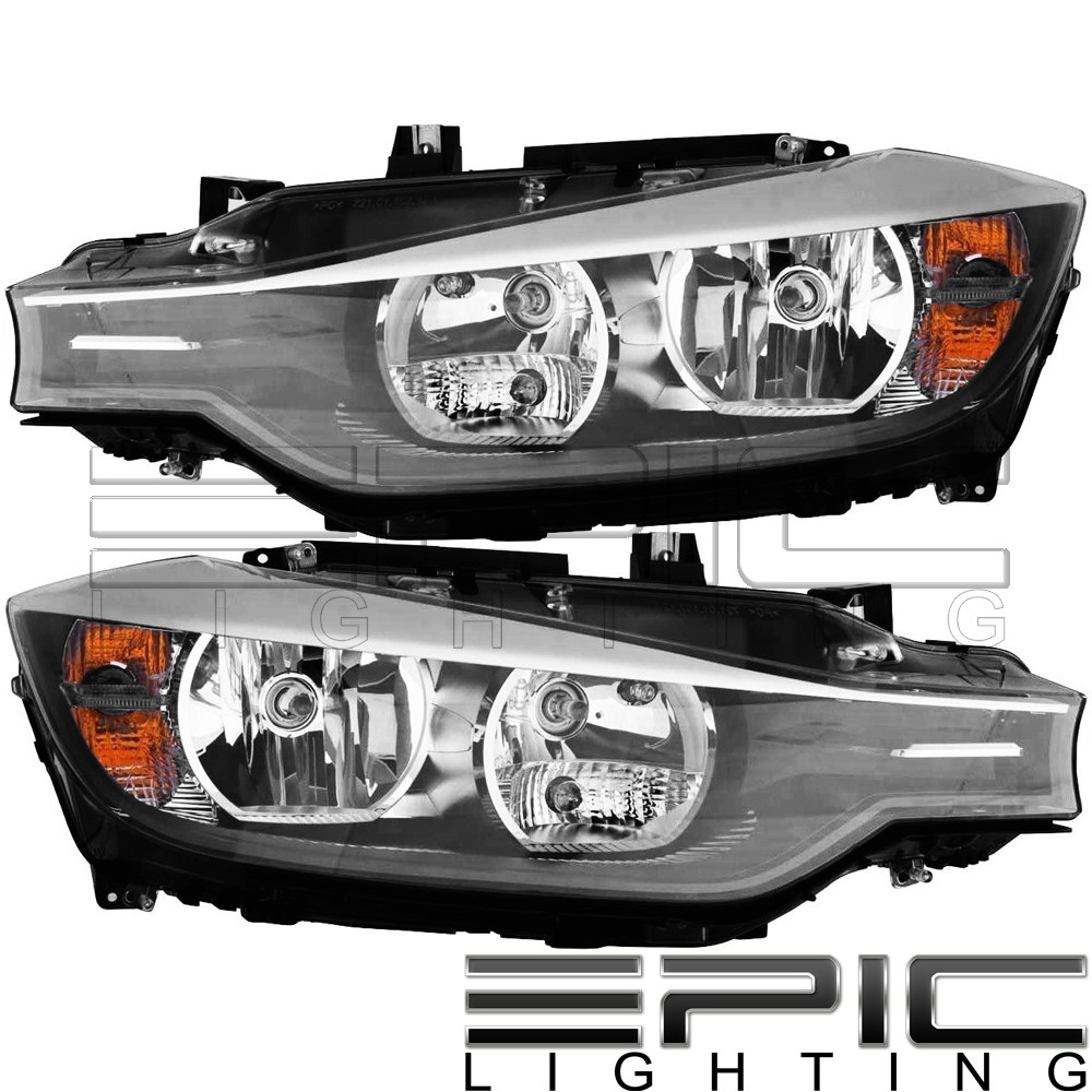 Halogen Headlights Left Right Sides Pair for 2014-2015 BMW 320I 328I ...