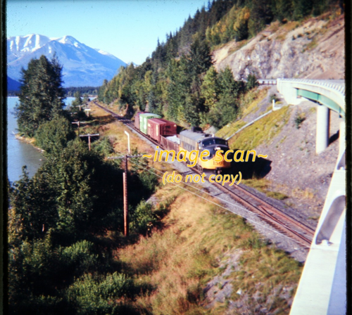 Alaska Railroad ARR #1500 Passenger Train Cars in 1970, Ektachrome ...