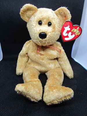 TY Beanie Baby Cashew Bear Plush Stuffed Teddy Bear 2000 Vintage ...