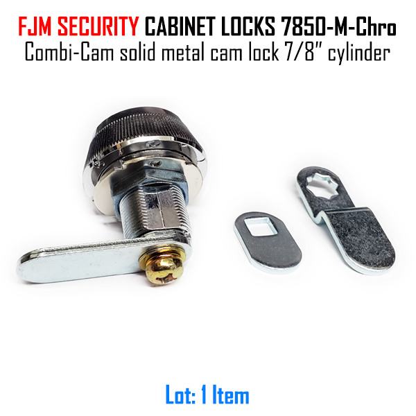 Lock FJM SECURITY STEEL D-LOCK PADLOCK KEYED ALIKE 7/8" 7850-M, chrome ...