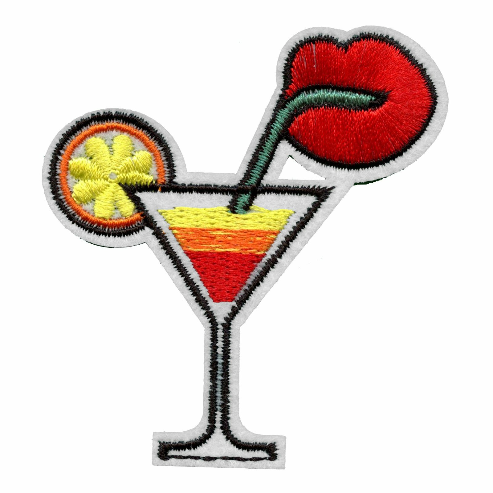 Drinking Martini Embroidered Applique Iron On Patch | eBay