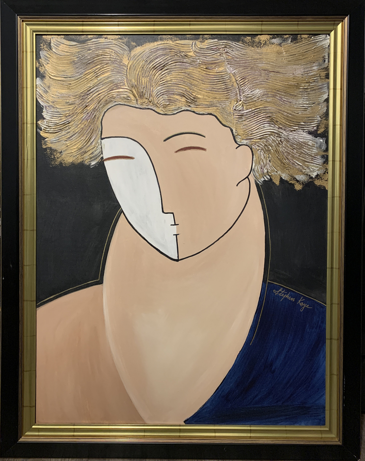 Stephen Kaye Abstract Textured Painting 40”x30” Beautiful Large ...