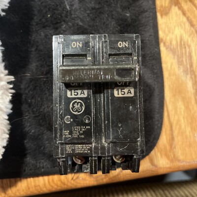 GE/ABB THQL2115 2 Pole 15 Amp 120/240 Volt Plug On Type THQL Circuit ...