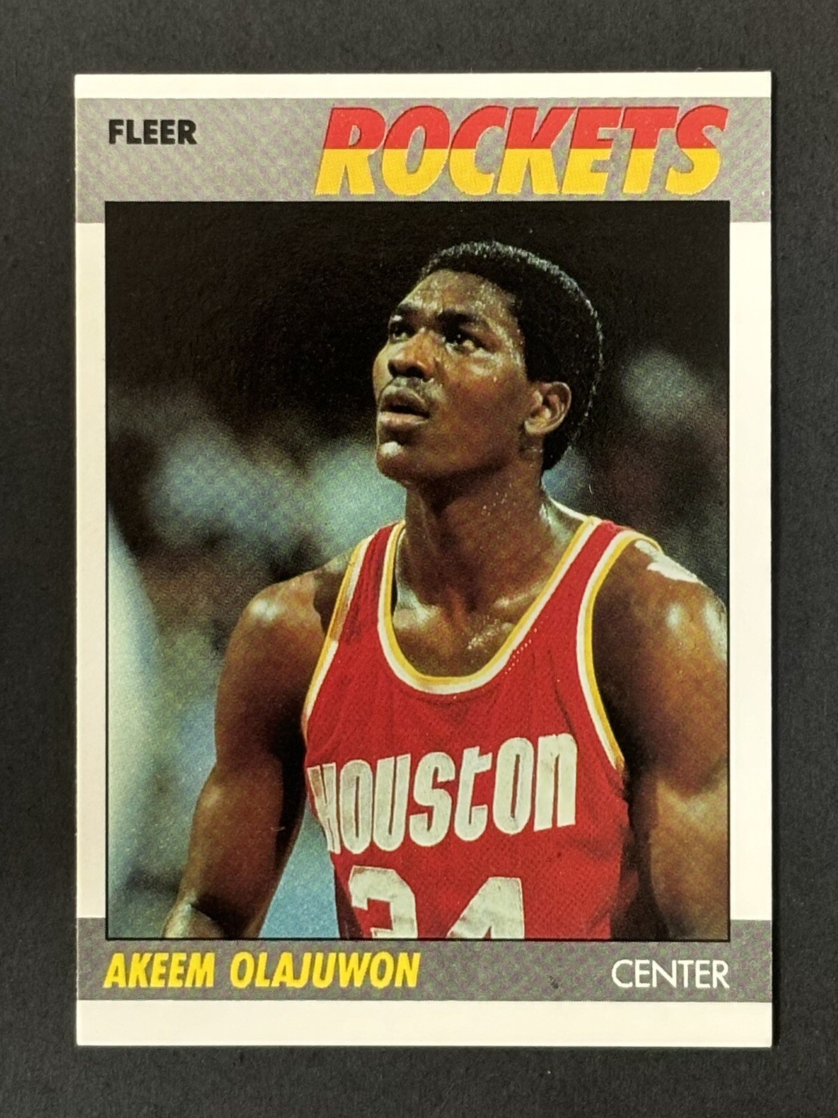 1987 Fleer Akeem Hakeem Olajuwon Houston Rockets #80 UNDERRATED beast ...