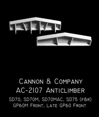 Cannon & Company AC-2107 HO Scale Front and Rear Anticlimber SD70 ...