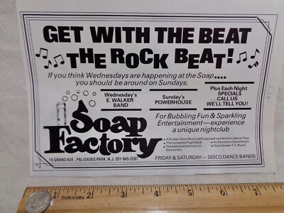 Soap Factory DISCO vintage AD 1977 Palisades Park New Jersey 1970s | eBay