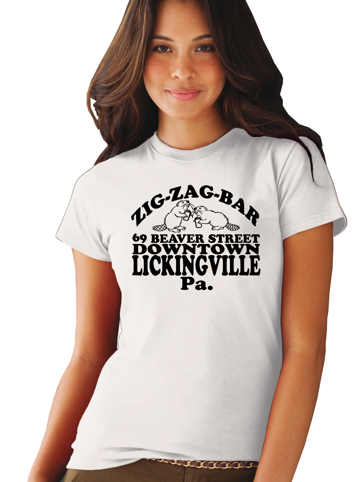 The Retro & Original Zig Zag Bar Tshirt-69 Beaver St. Lickingville PA ...