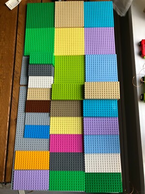 Lego Base Plates Sizes are In Studs NOT Inches or cm 16x16, 8x16, 6x12 ...