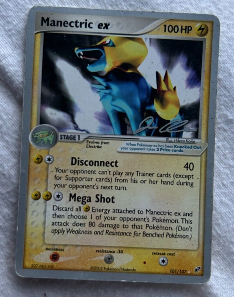 Manectric ex Deoxys Holo Ultra Rare 101 Pokemon TCG World Championships ...