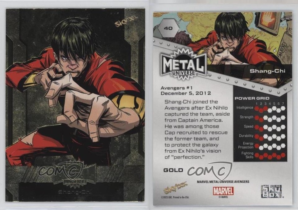 2024 Skybox Marvel Metal Universe Avengers Gold Shang-Chi #40 01nw | eBay