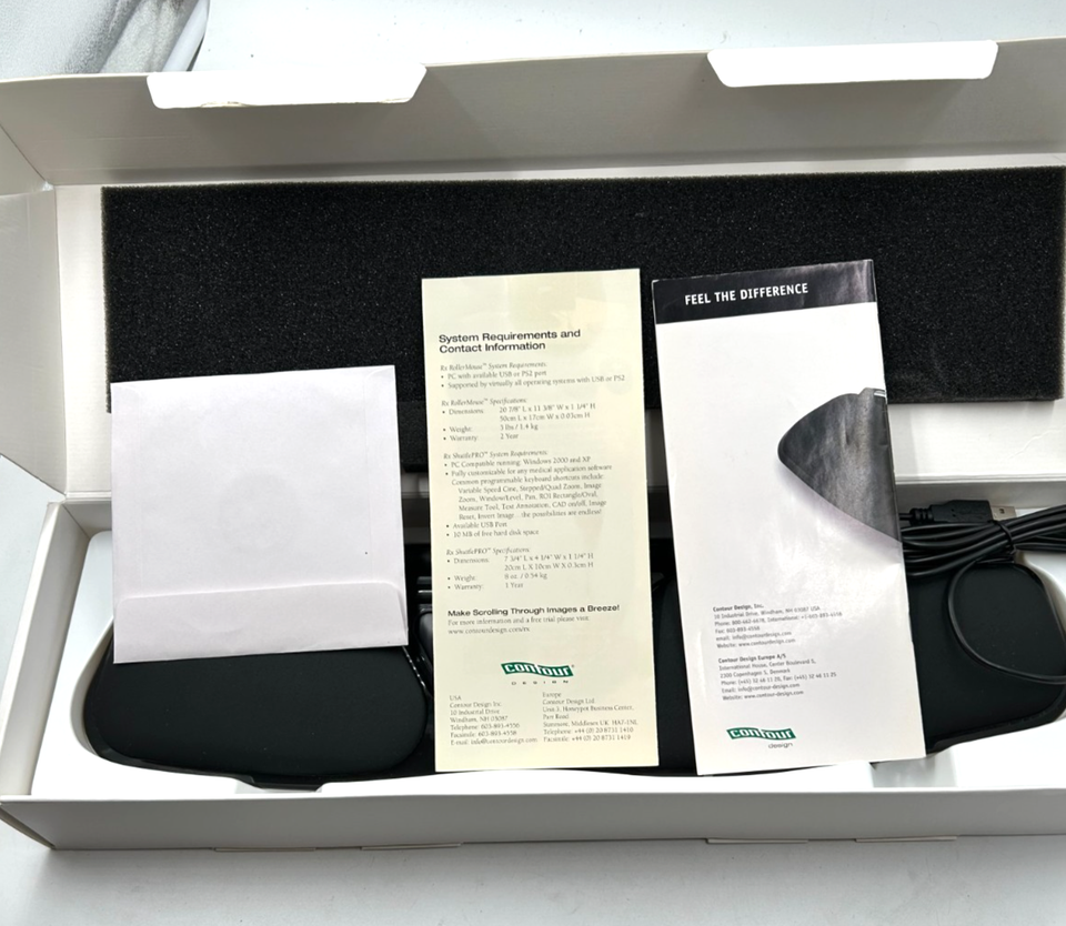 Contour Design RollerMouse FREE Wired Ergonomic Mouse - Black | eBay