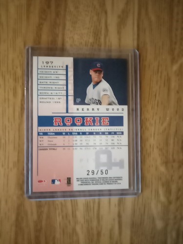 1998 Leaf Rookies & Stars #197 Kerry Wood Rookie Longevity# 29/50 Ends ...