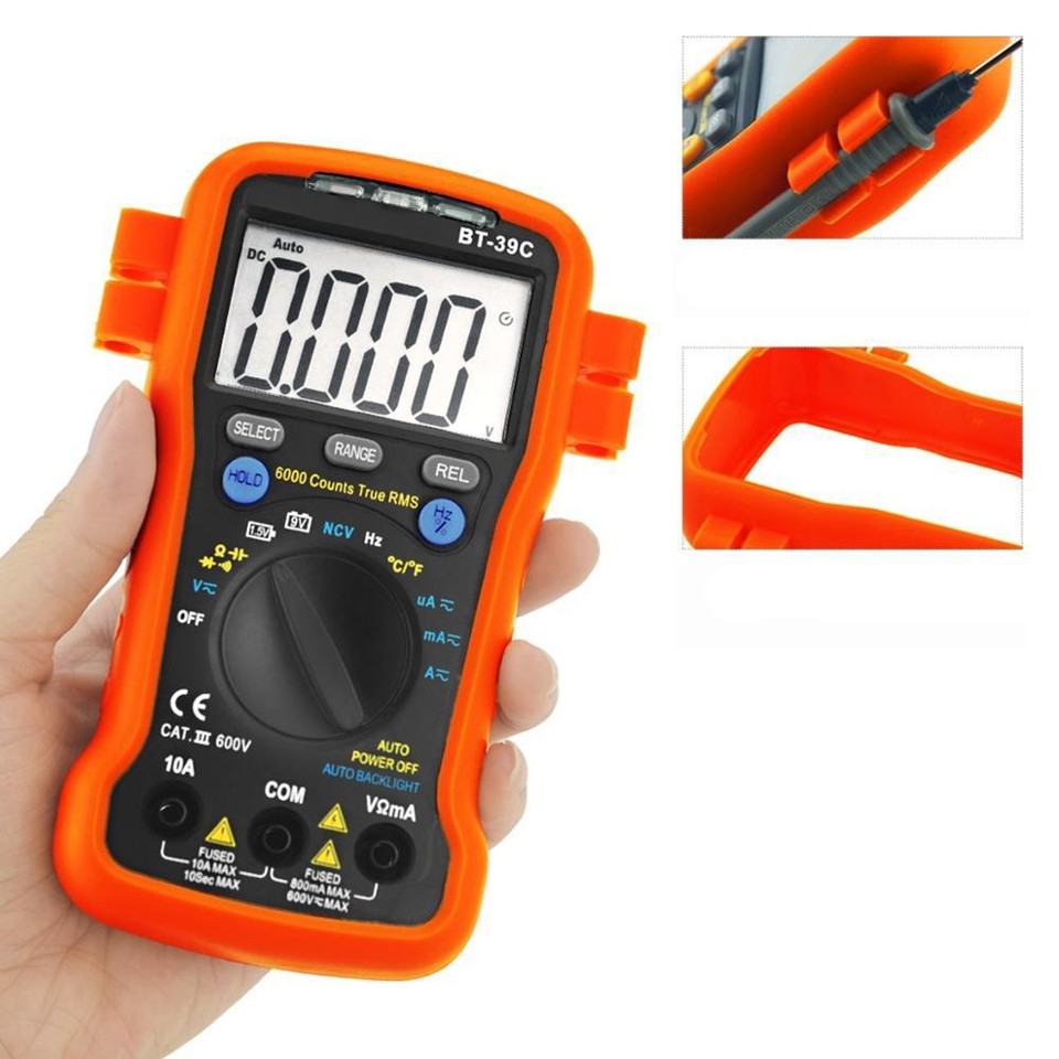 Auto Range Multimeter Digital Display with Backlight for Electrical ...