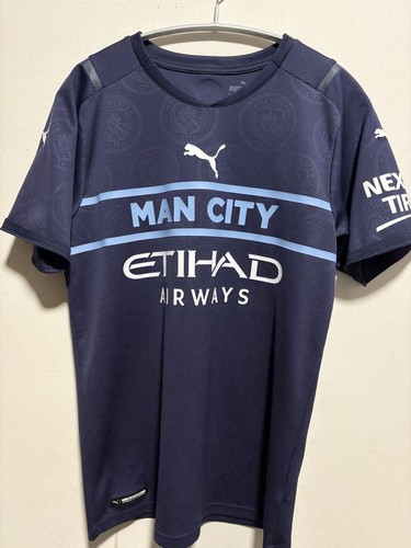 PUMA Manchester City 21-22 3rd Jersey Navy S Etihad Airways Logo | eBay