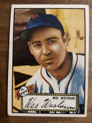 1952 Topps Set-Break Wes Westrum #75 New York Giants VG-EX / EX CREASE ...