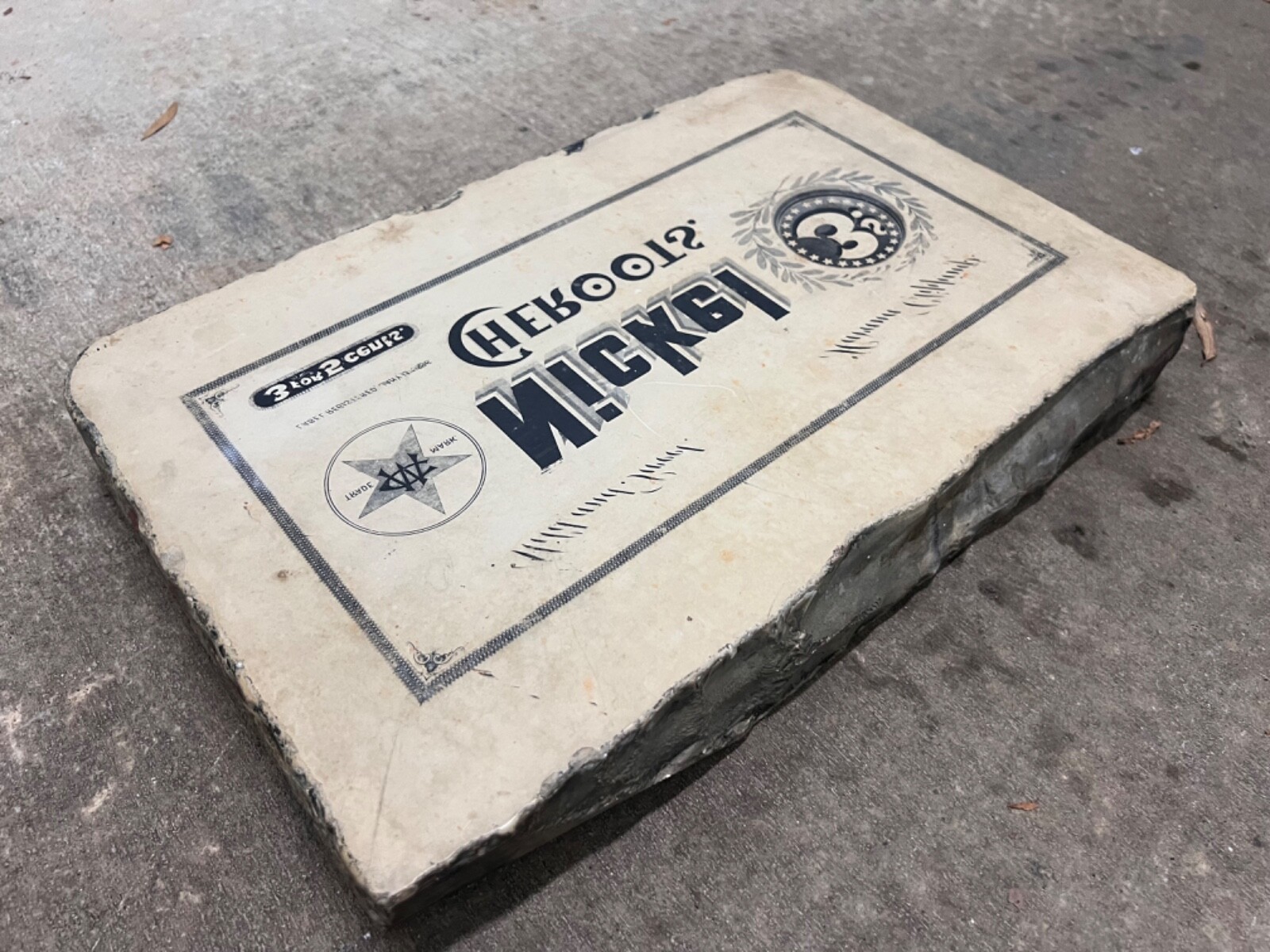 RARE 5cent nickel cheroots cigars Litho Printing Stone | eBay