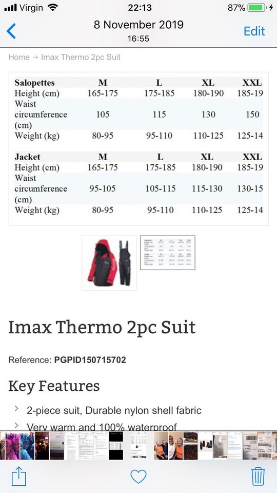 NEW 20/21 IMAX THERMO OCEANIC JACKET Fishing Sizes -L-XL | eBay UK