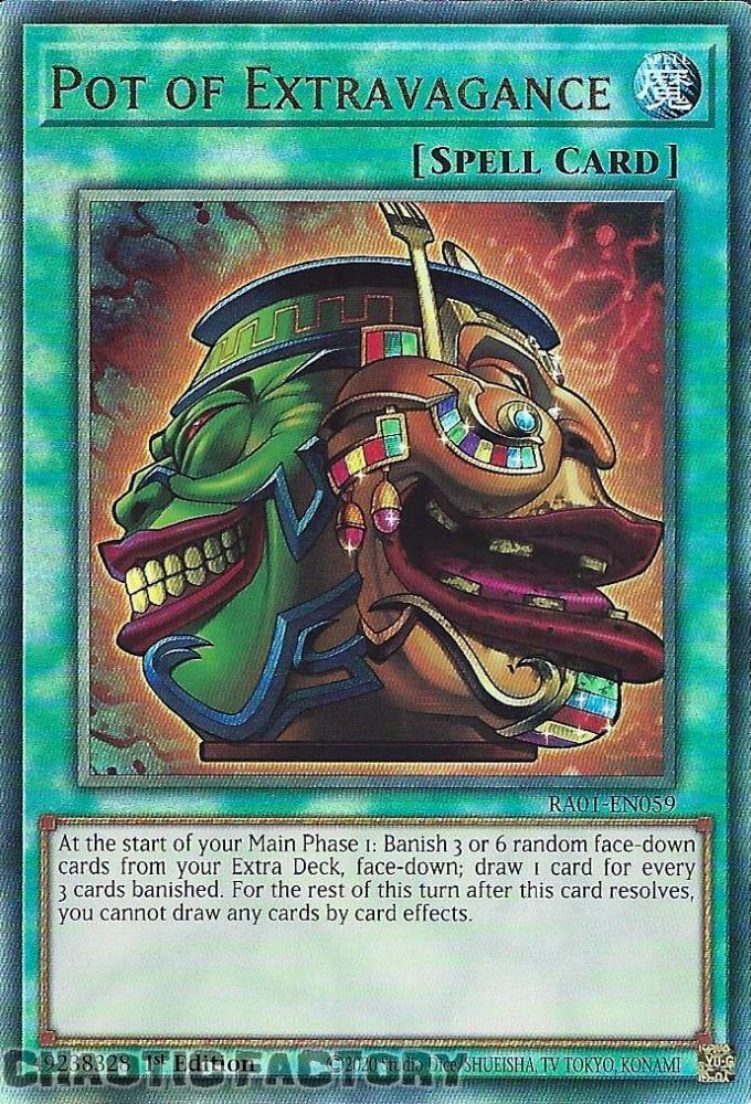 YUGIOH ULTIMATE Rare RA01-EN059 Pot of Extravagance 1st Edition NM | eBay