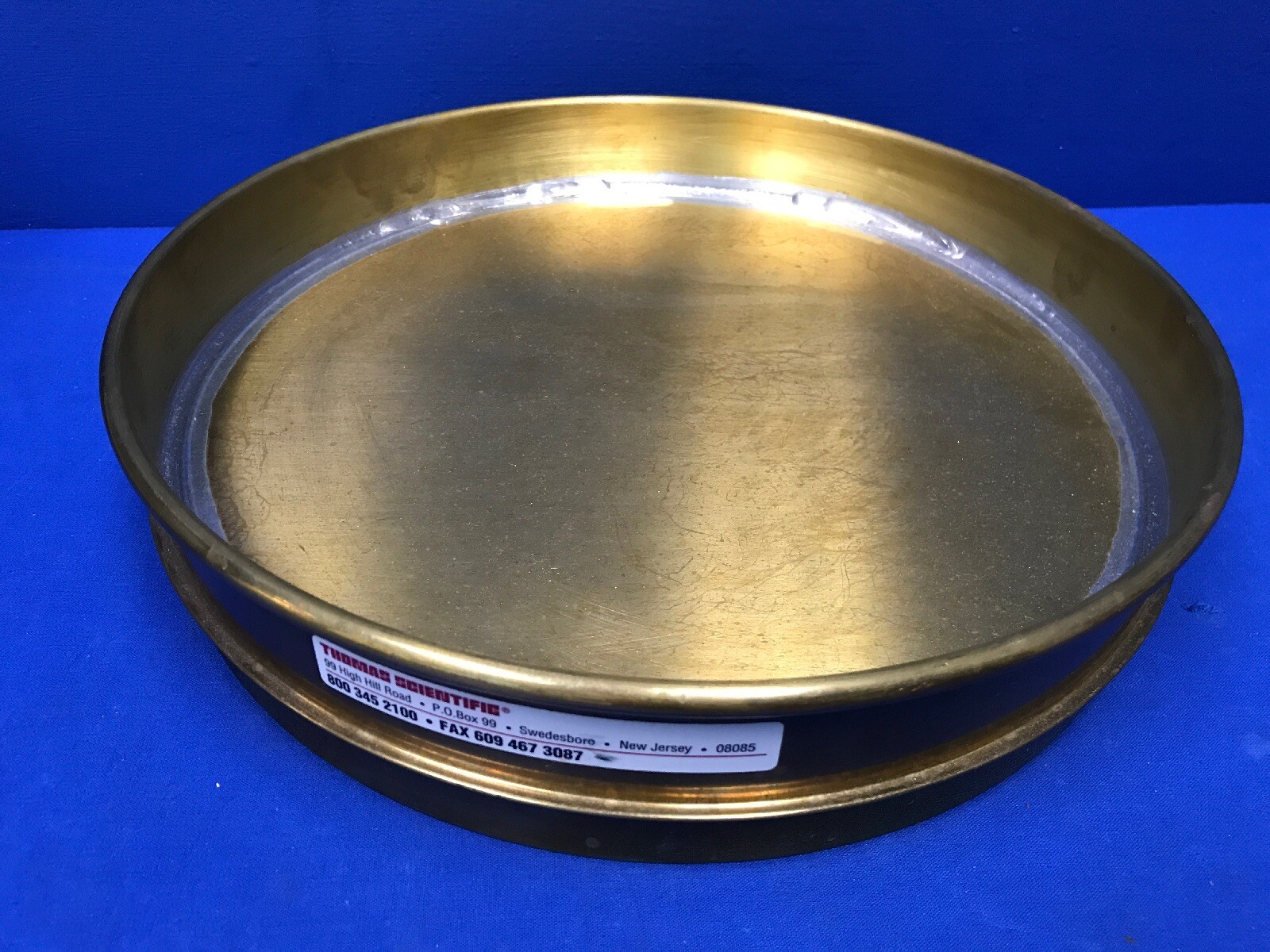 12" BRASS RECEIVING PAN with SKIRT/RIM FOR NESTING 12" SIEVES | eBay