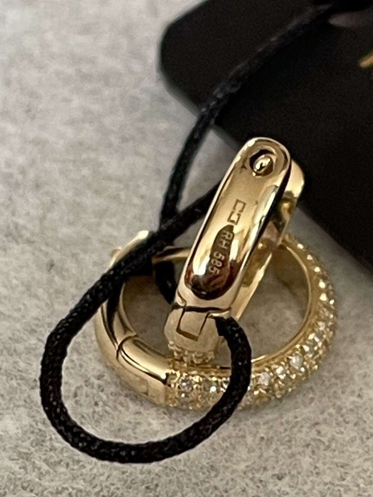 RON HAMI 14kt Gold Pave Diamond Huggie Earrings 0.29 TCW, Responsible ...