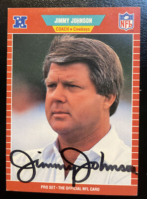 JIMMY JOHNSON Autograph/Signed Football Card #98 DALLAS COWBOYS NFL COA ...