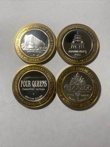 (4) .999 Silver Casino Tokens | eBay