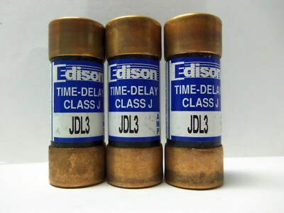 New Lot JDL3 Edison 3 Amp Fuses Class J Time Delay LPJ-3SP | eBay