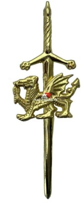 kilt Pin Welsh Dragon Scottish Highland Kilts Sporran Gold Chrome ...