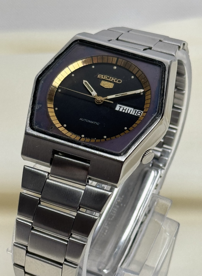 Vintage TV Shape Seiko 5 Automatic 6309-6100 Day/Date Men Wrist Watch ...