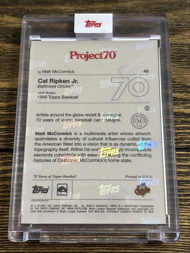 2021 Topps Project 70 Cal Ripken Jr. #45 Orioles by Matt McCormick | eBay