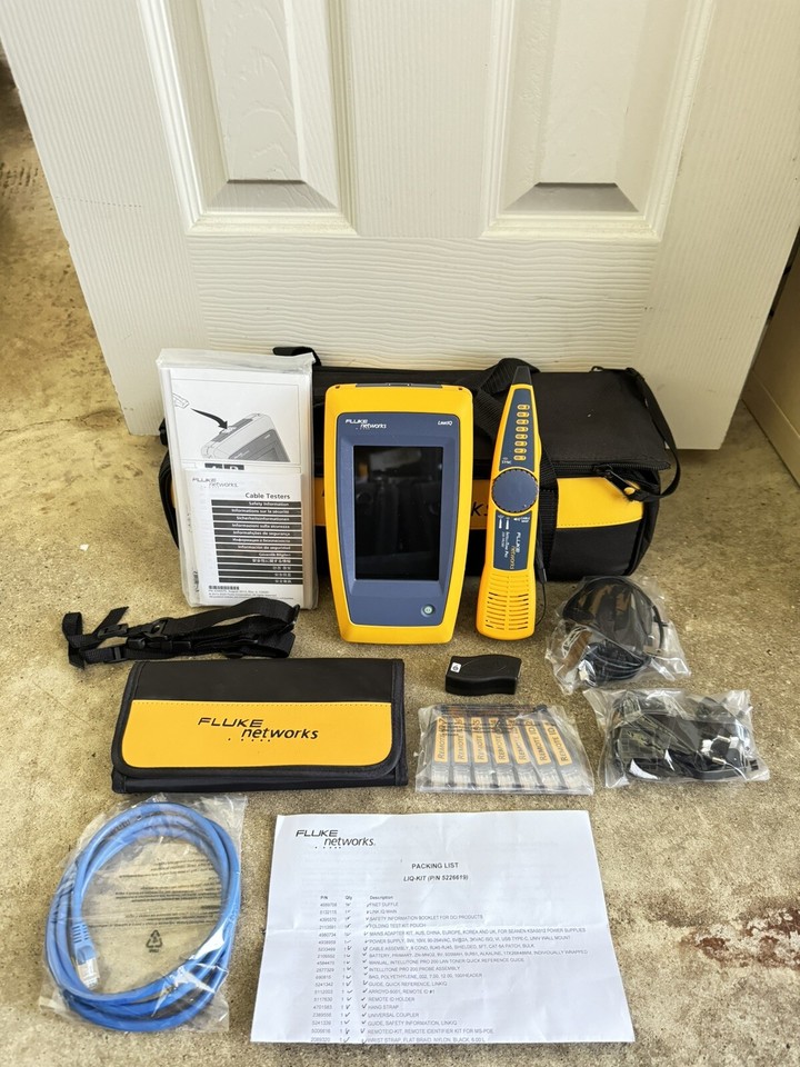 Fluke Networks LIQ-Kit LinkIQ Tester & Intellitone Pro 200 Cable ...