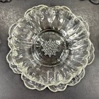 Colony Glass Garden Club Peony Dessert Bowls with Attached Underplates ...