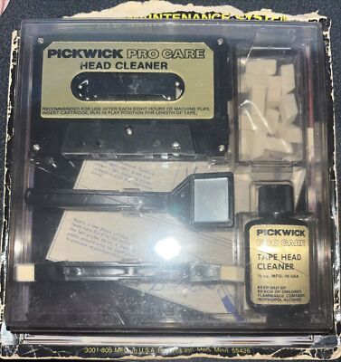 Pickwick Pro Care Cassette Maintenance System / Cleaner Vintage 80s NOS | eBay