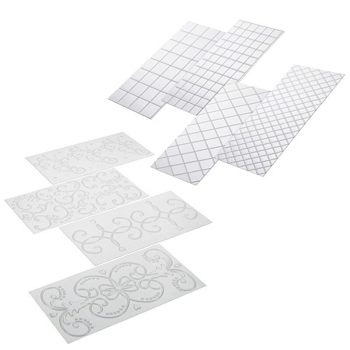 4 Pack Fondant Printing Stencils Cake Stencil Edge Decor Template Baking Gadgets | eBay