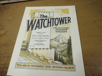 The WATCHTOWER Jehovah's Witness Journal 1963 August 15 | eBay