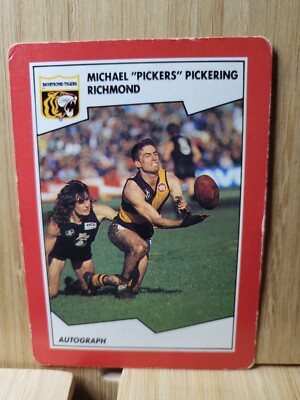 MICHAEL PICKERING🏆1989 Scanlens #108 RICHMOND Stimorol AFL Trading Card ...