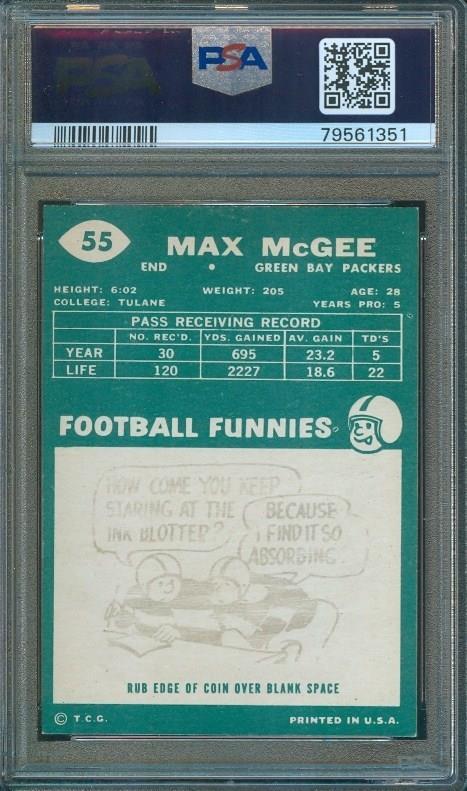 1960 Topps MAX McGEE Green Bay Packers #55 PSA 6 | eBay
