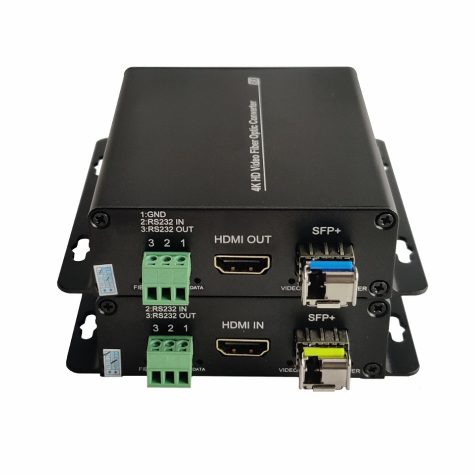 4K HDMI/RS232 over Fiber Optic Extender Uncompressed HDMI Optical ...