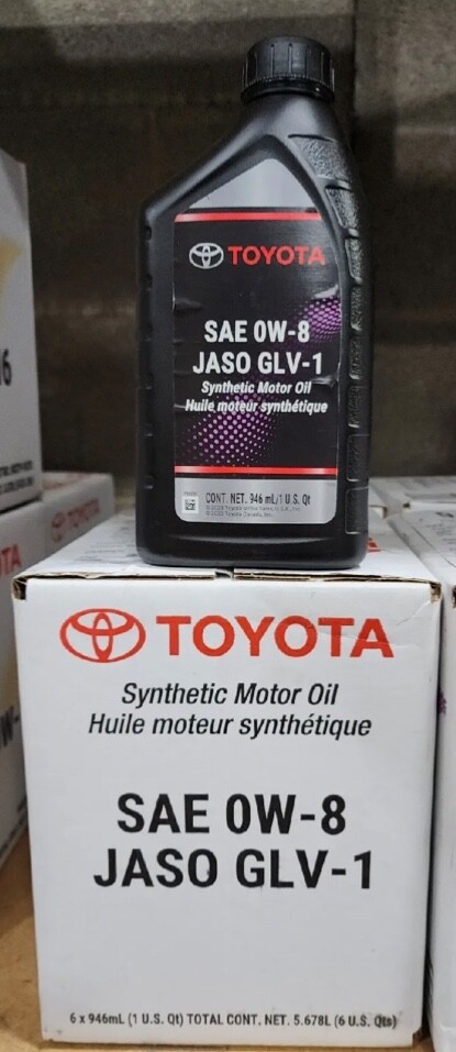 TOYOTA 0W-8 Synthetic Motor Oil 6 Quarts @ eBay - Calguns.net